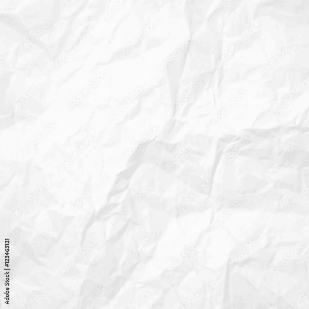 Crumpled paper realistic vector background. Stock Vector | Adobe Stock