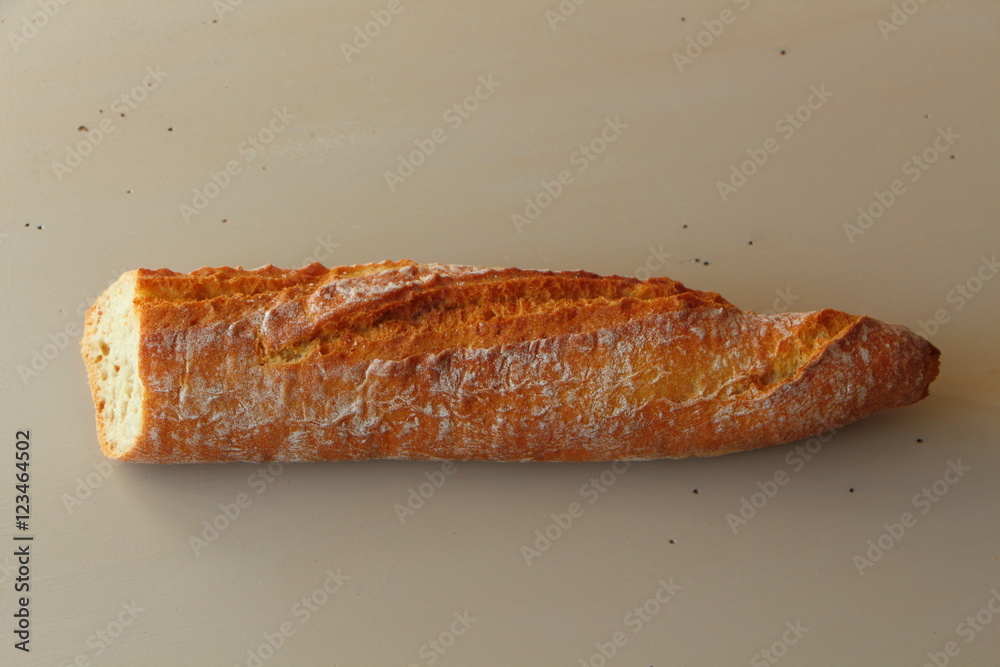 Demi baguette de pain Stock Photo | Adobe Stock