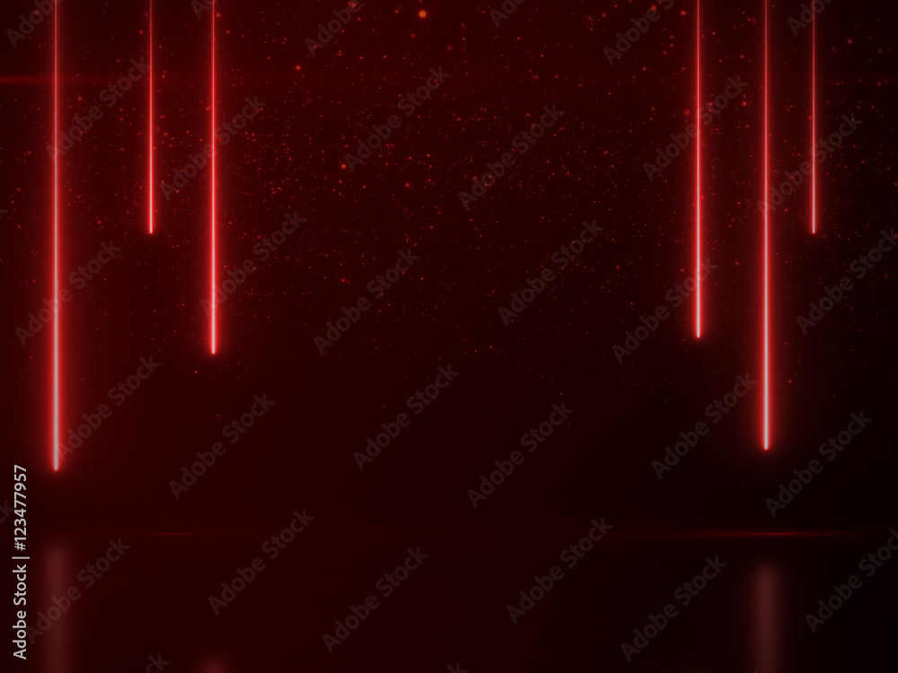 Beautiful Red Light and Particles with Reflection - Luxury Background ...