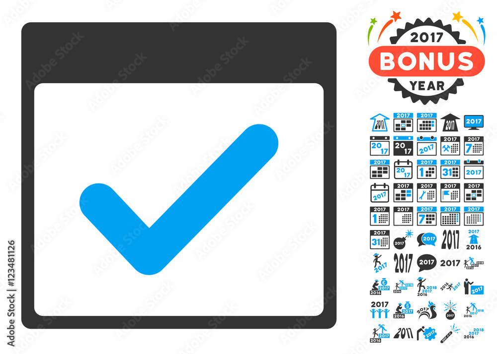 Valid Day Calendar Page icon with bonus calendar and time management ...