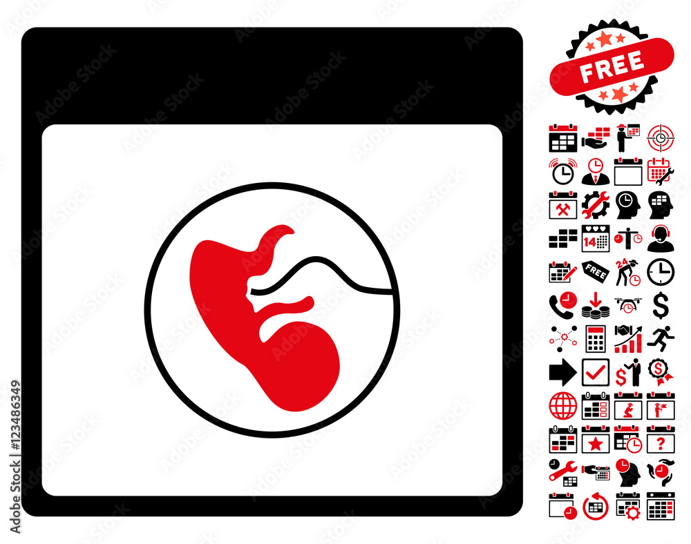 Human Embryo Calendar Page icon with bonus calendar and time management ...