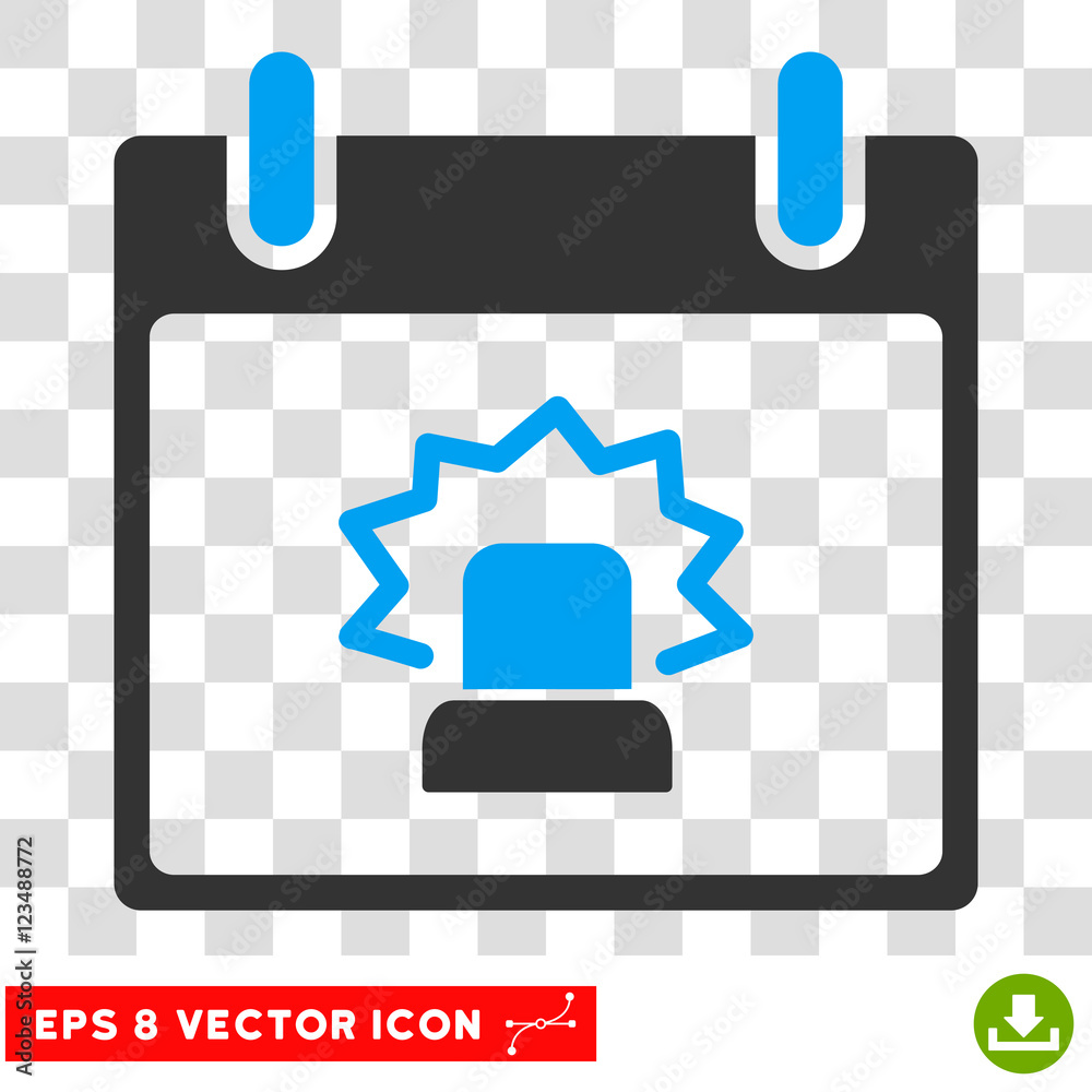 Vector Alert Calendar Day EPS vector pictograph. Illustration style is ...