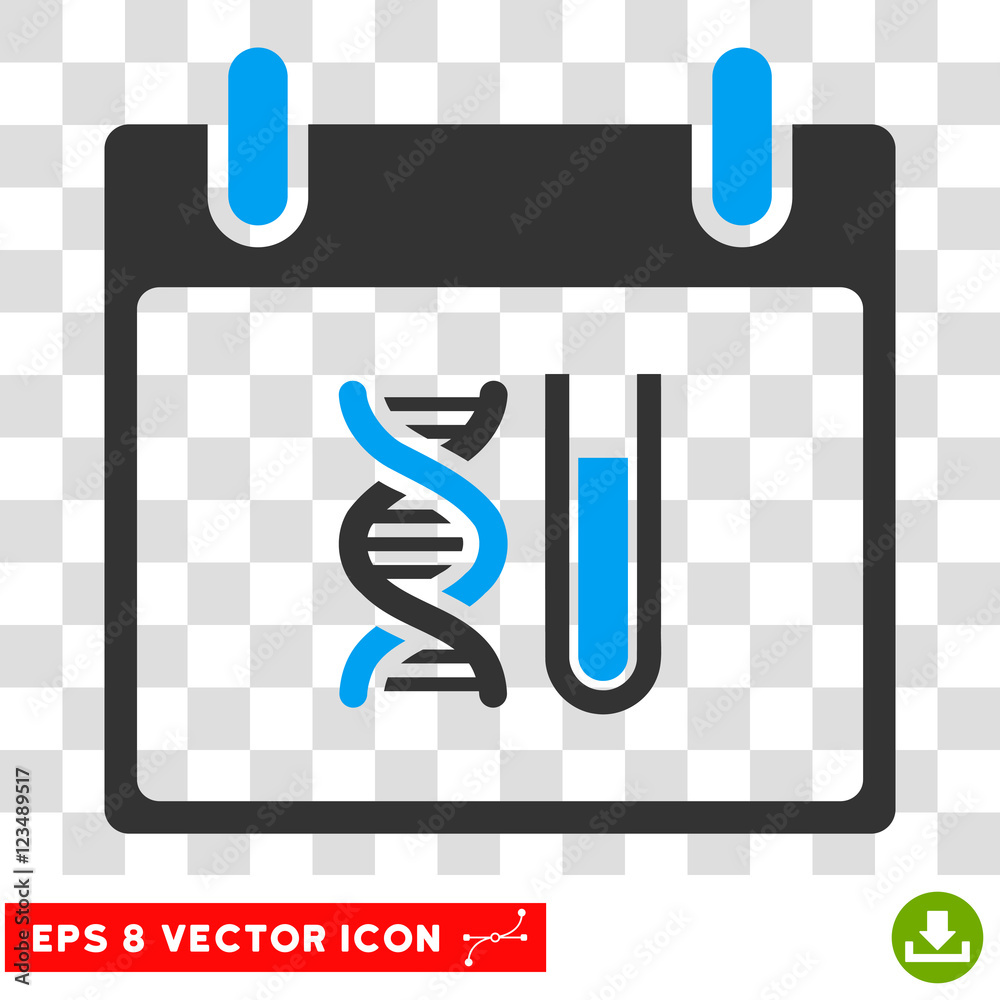 Vector DNA Analysis Calendar Day EPS vector pictogram. Illustration ...
