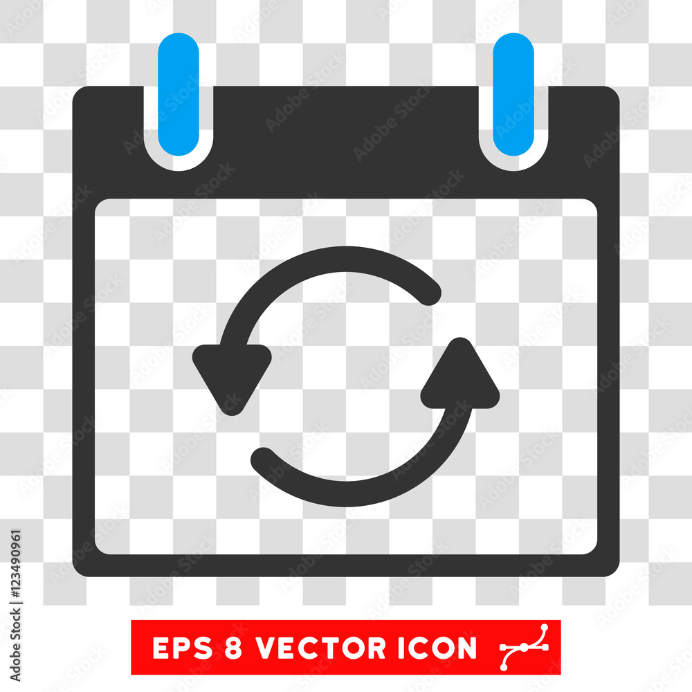 Vector Refresh Calendar Day EPS vector pictogram. Illustration style is ...
