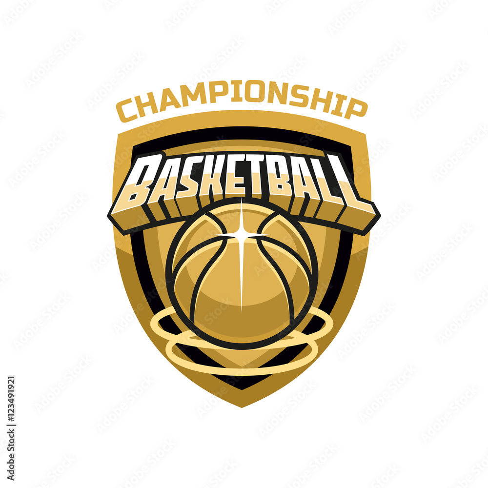 basketball championship logo Stock Vector | Adobe Stock