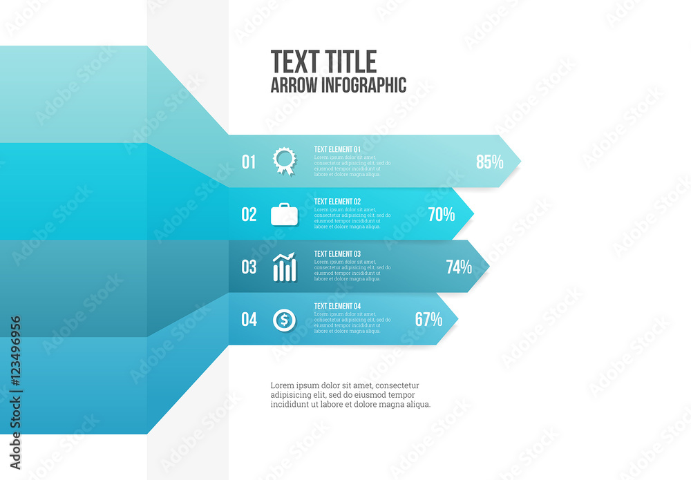 Left Aligned Arrow Banner Infographic Stock Template | Adobe Stock