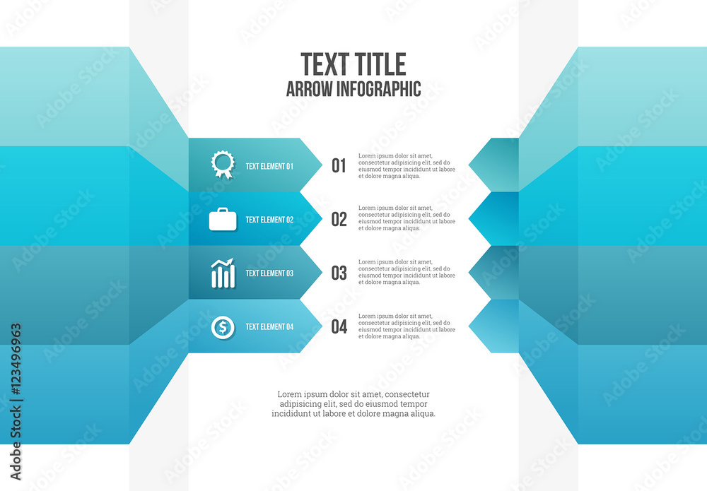 Cropped Arrow Banner Infographic Stock Template | Adobe Stock
