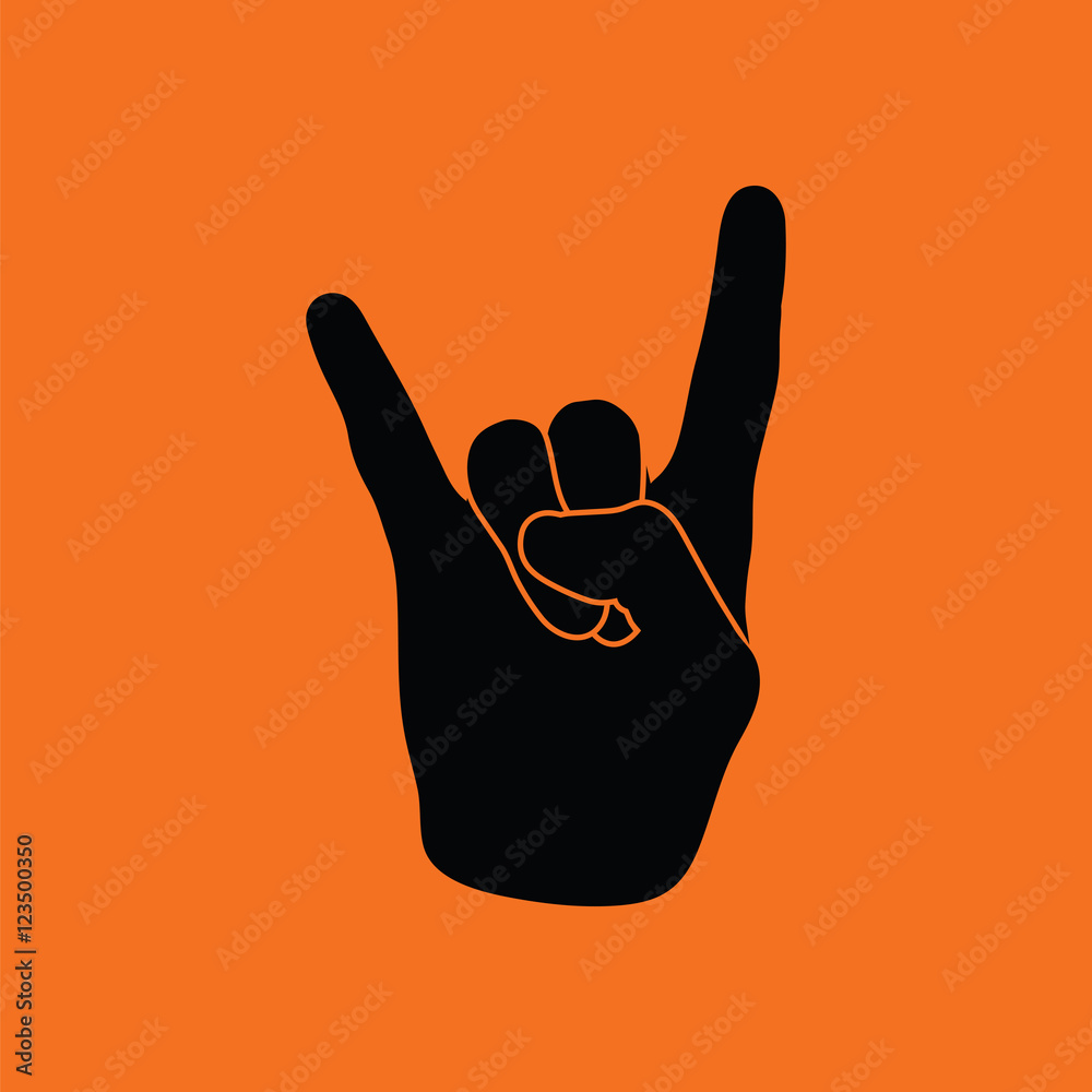 Rock hand icon Stock Vector | Adobe Stock