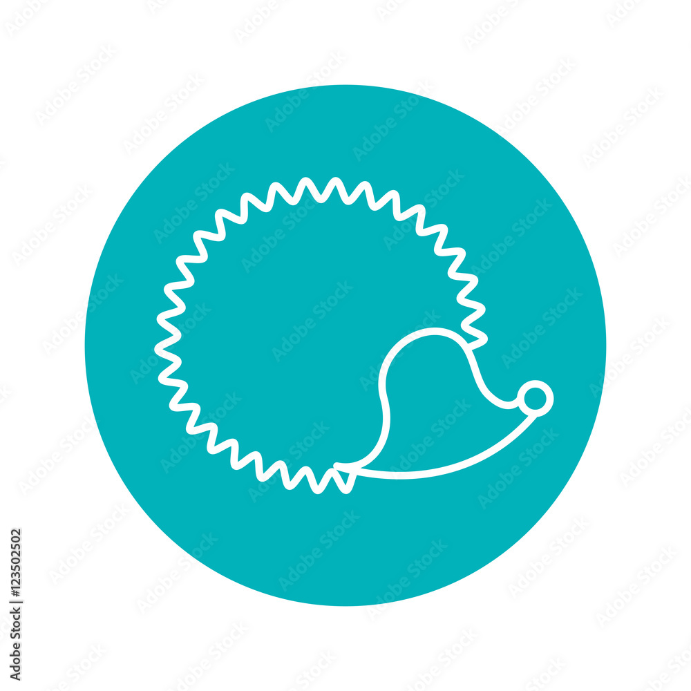 Circle shape with hedgehog wild animal vector illustration Stock Vector ...