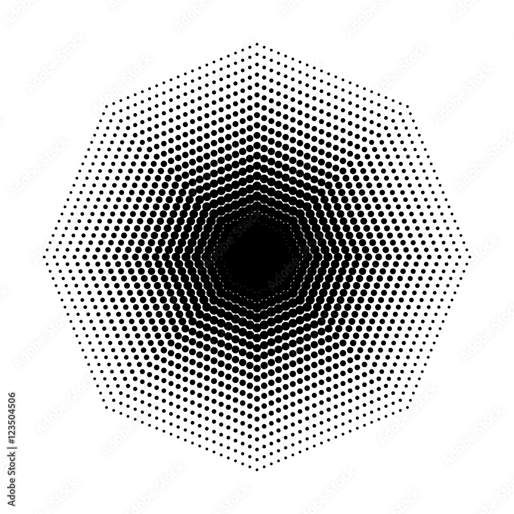 Vector Octagon halftone geometric shapes, Dot design abstract ...