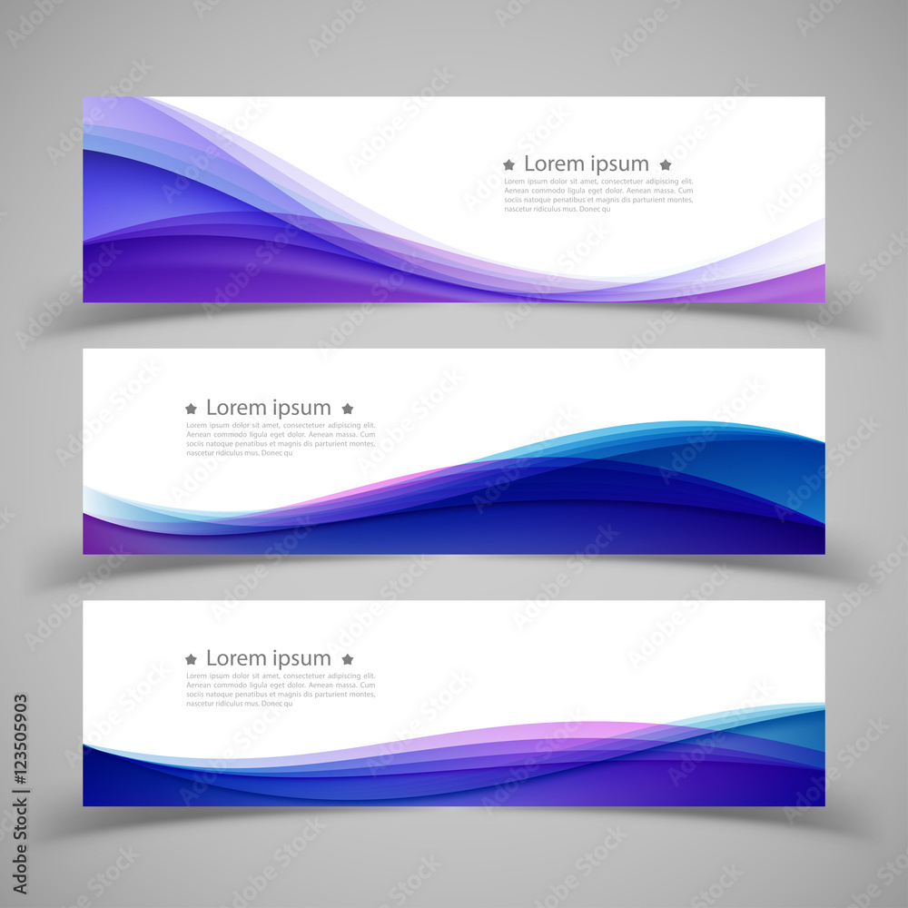 Set of banner templates. Modern abstract Vector Illustration de Stock ...