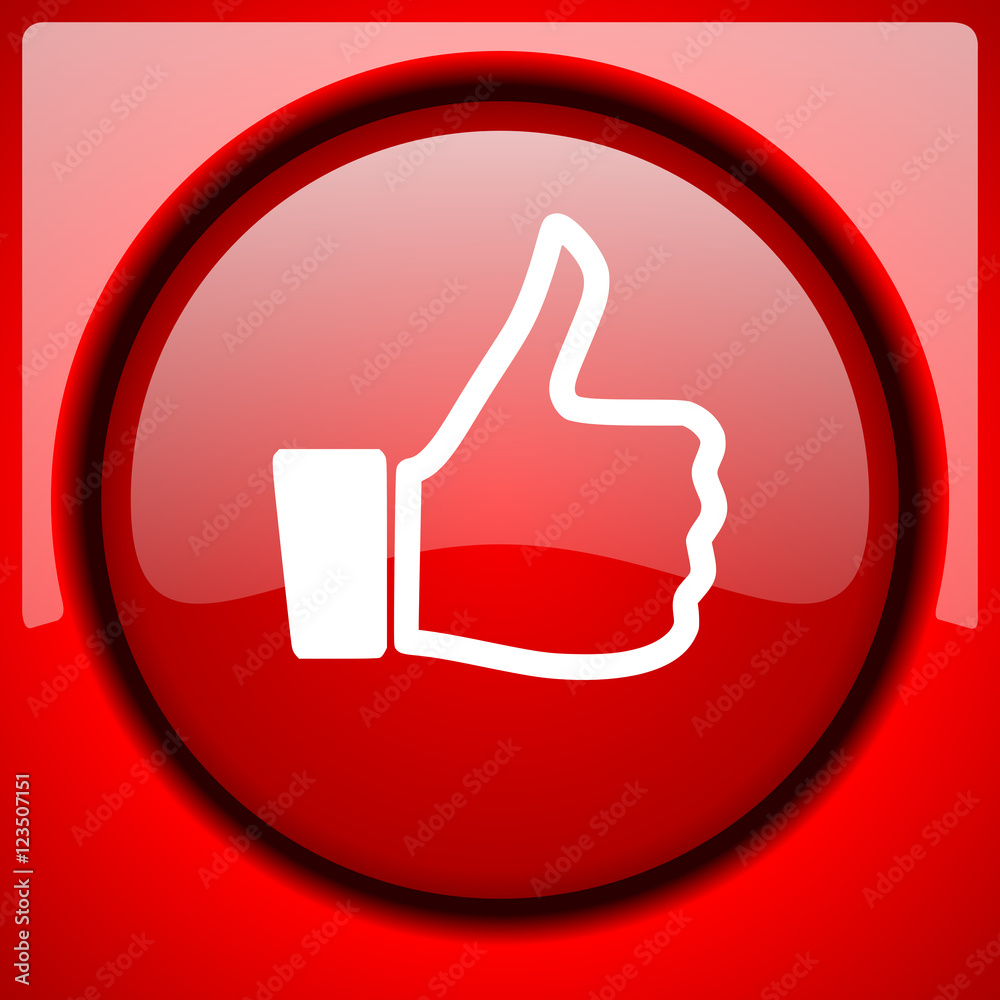 like red icon plastic glossy button Stock Illustration | Adobe Stock