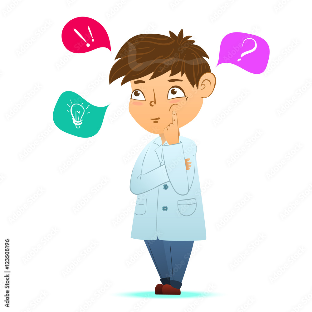 Intelligent Boy Cartoon