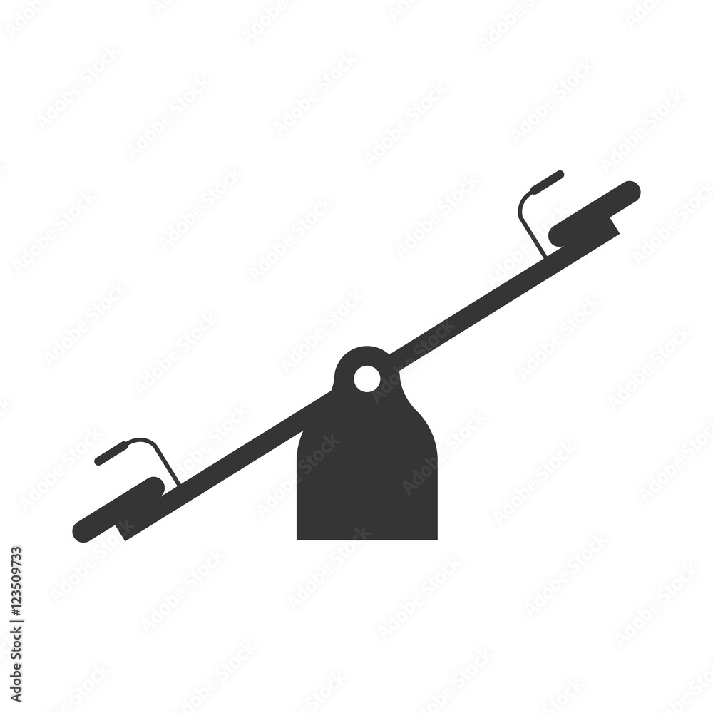 silhouette see saw for kids vector illustration Stock Vector | Adobe Stock