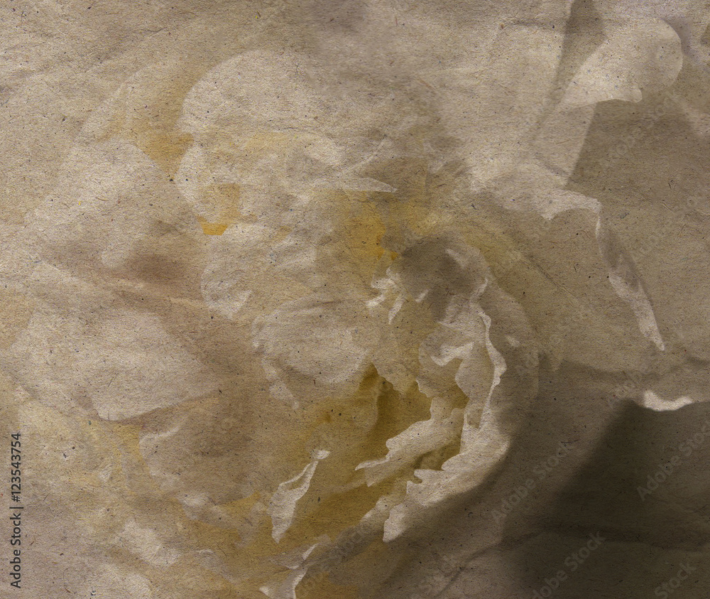 Vintage floral background with aged paper texture overlay. Stock Photo ...