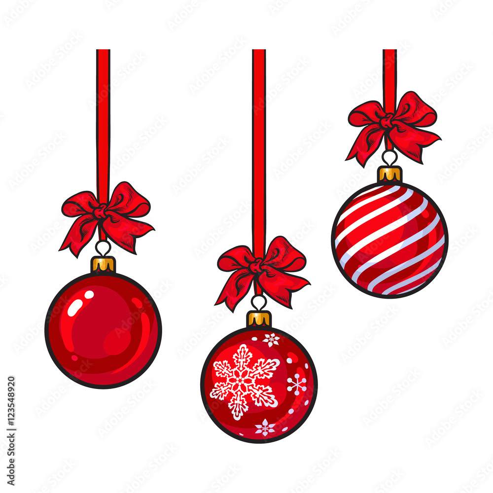 Red Christmas Ball Ornament Clipart