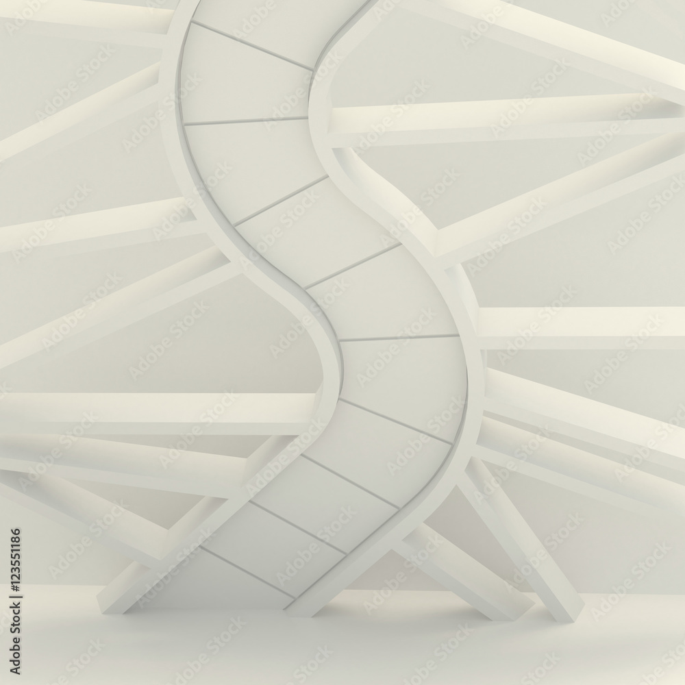 3d illustration. Three-dimensional composition, based on the image of ...