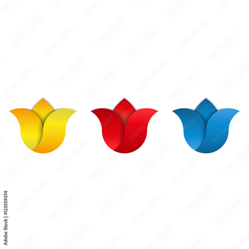 Red And Yellow Flower Logo