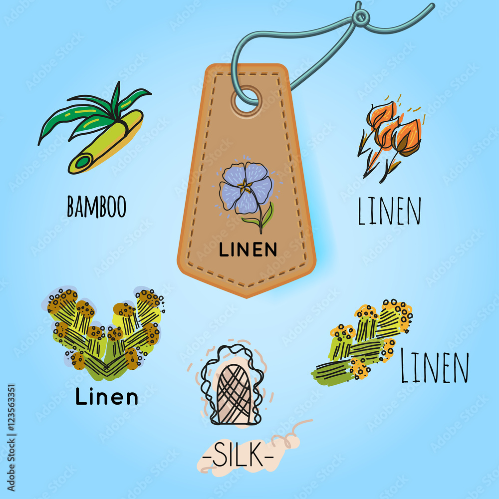 Linen icon.Collection of drawings to print labels, badges.Vector Icon ...