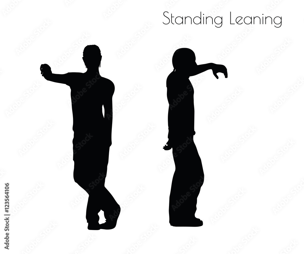 man in Standing Leaning pose on white background Stock Vector | Adobe Stock