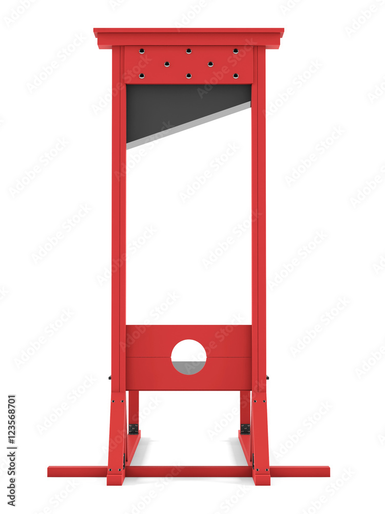 Guillotine on a white background. 3D rendering Stock Illustration ...