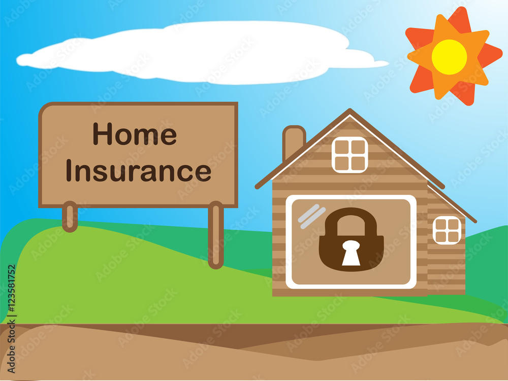 Home Insurance , Cartoon drawing , business concept, Vector ...