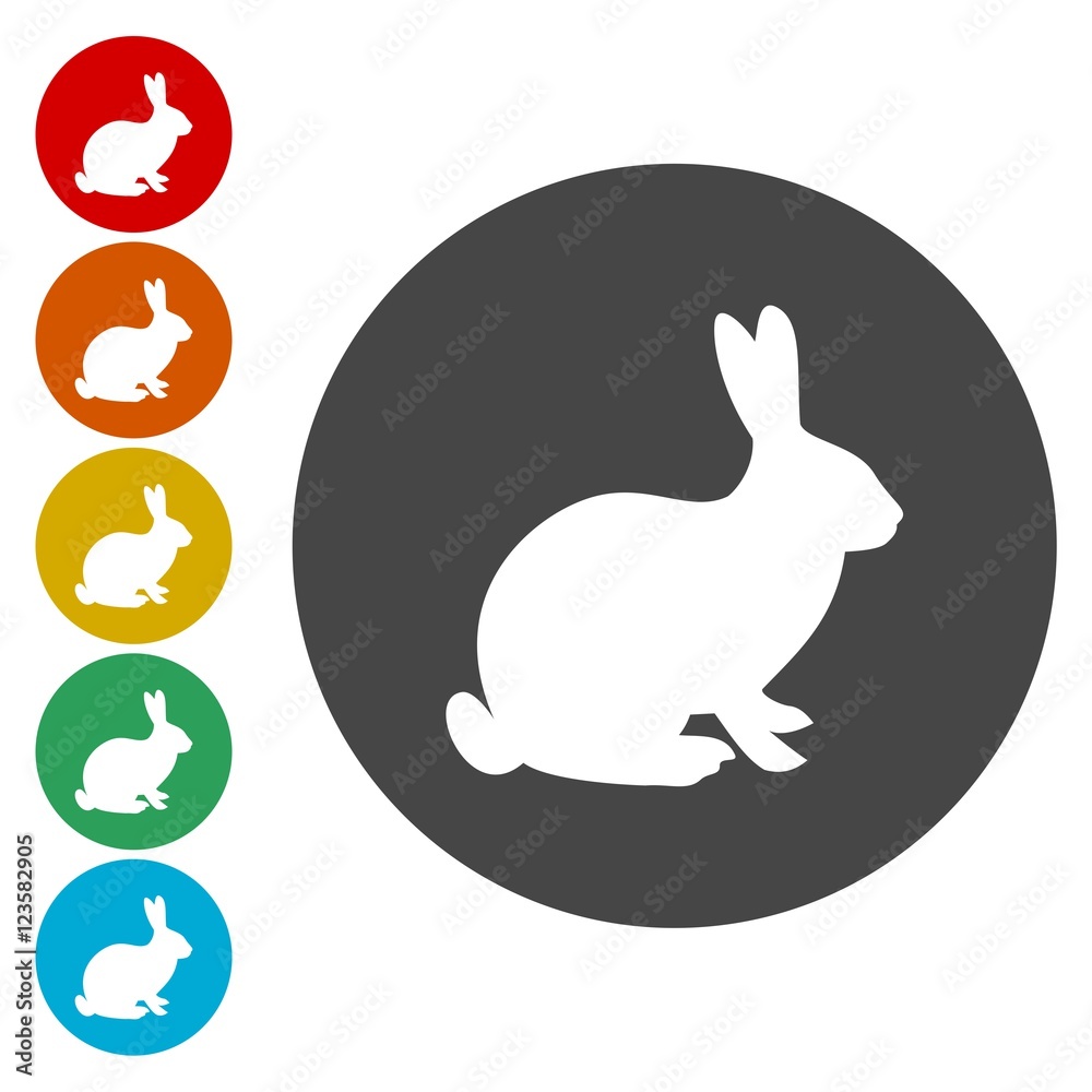 Rabbit icon. Bunny sign. Hare symbol. Stock Vector | Adobe Stock
