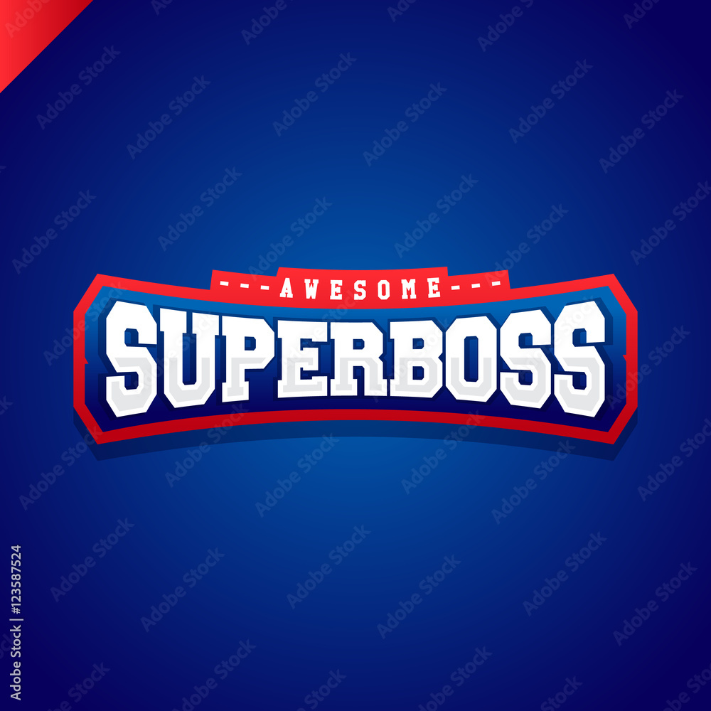 Super boss power full typography, t-shirt graphics, vectors vector de ...