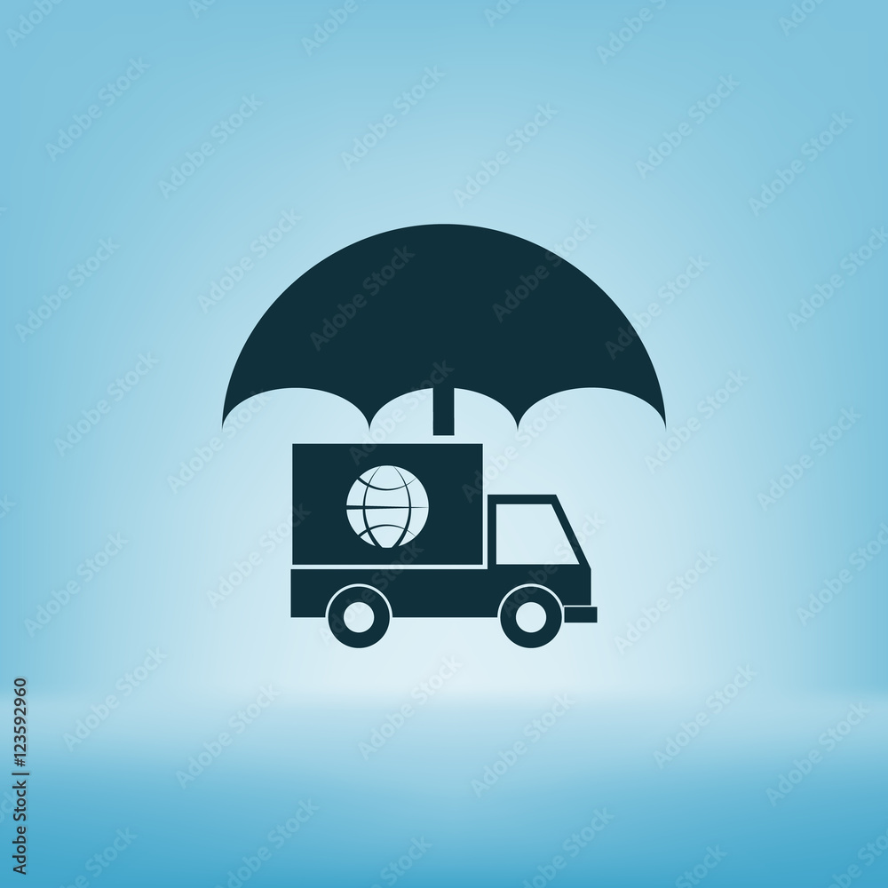 Cargo insurance icon Stock Vector | Adobe Stock