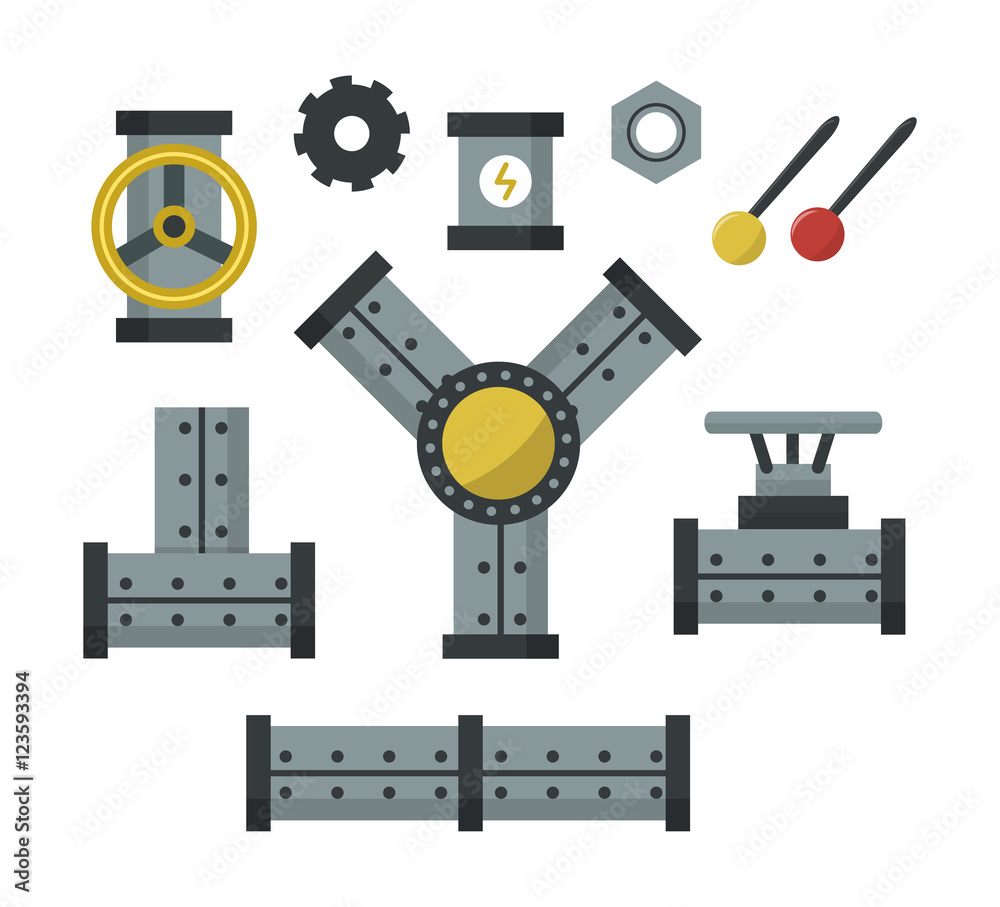 Machine parts vector illustration Stock Vector | Adobe Stock