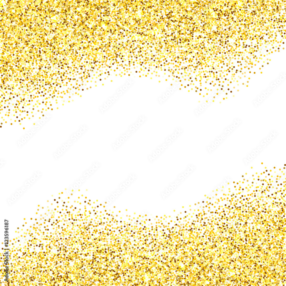 Gold glitter textured border Stock Vector | Adobe Stock