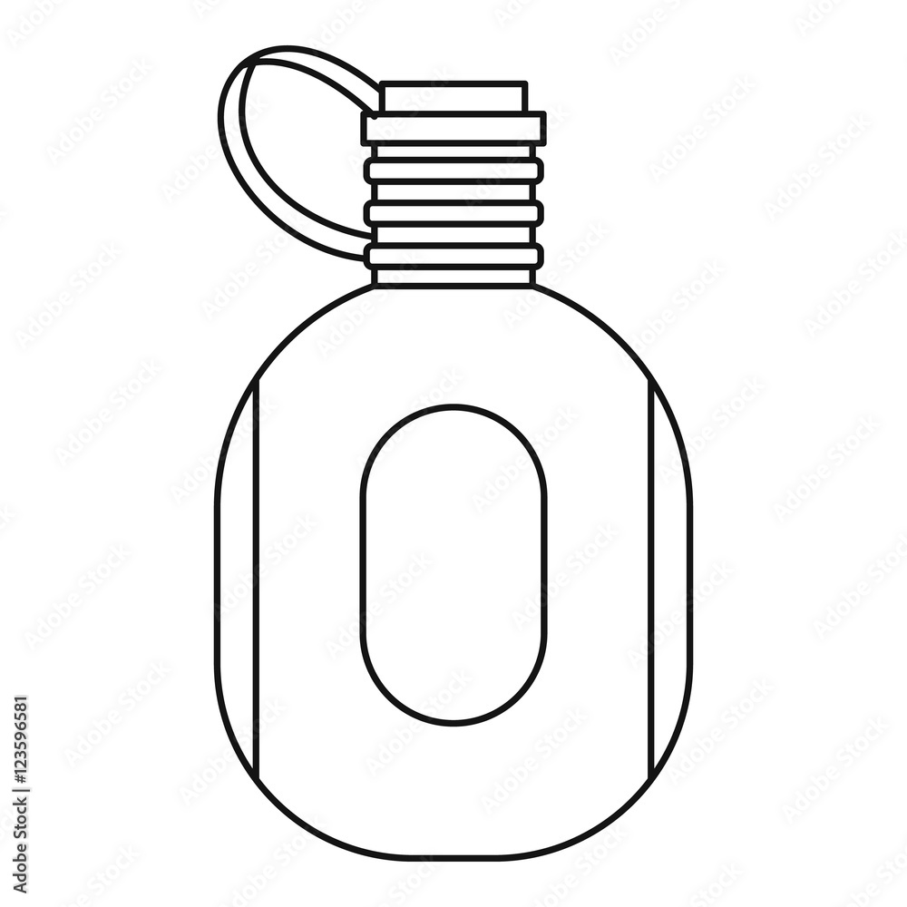 Flask icon. Outline illustration of flask vector icon for web Stock ...