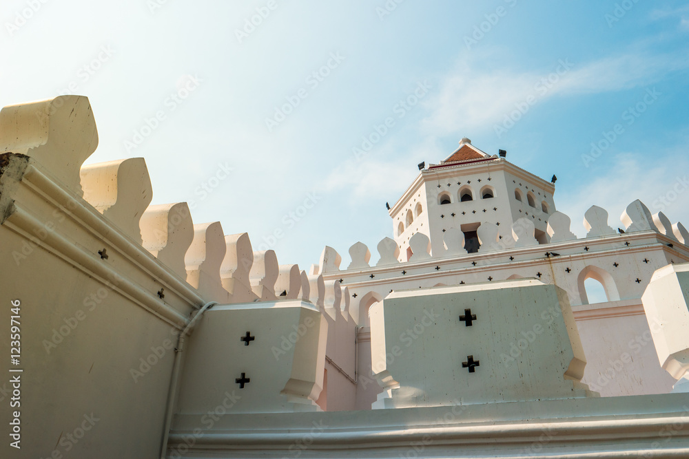 Phra Sumen Fort Bangkok, Thailand. It is the hexagonal-shape concrete ...