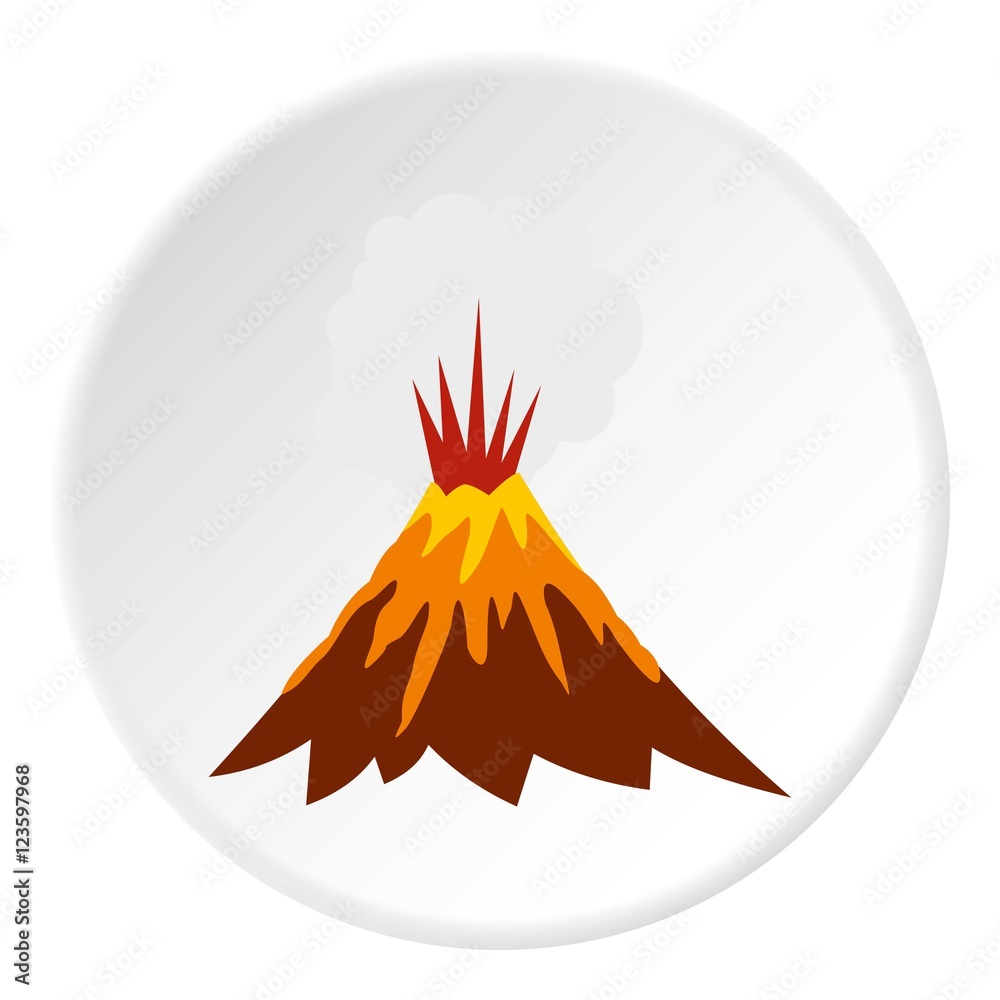 Volcano Line Icon Magma Erupting Vector Illustration Volcano Eruption ...