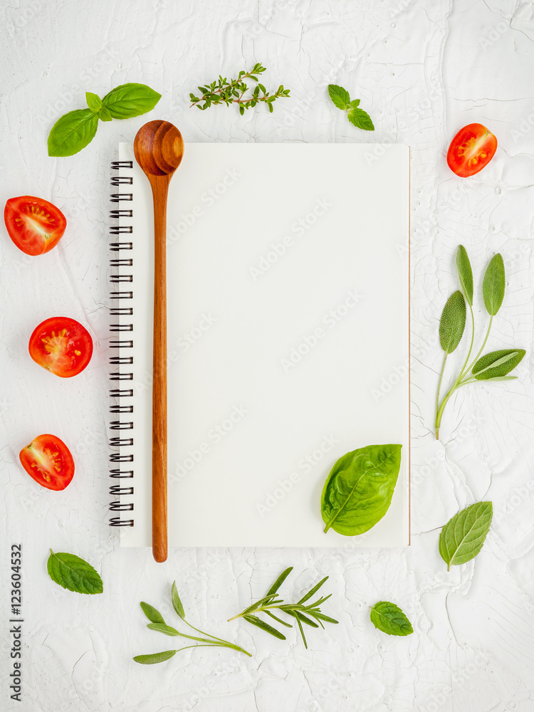Foods background and Food menu design . Various herbs ingredient Stock ...