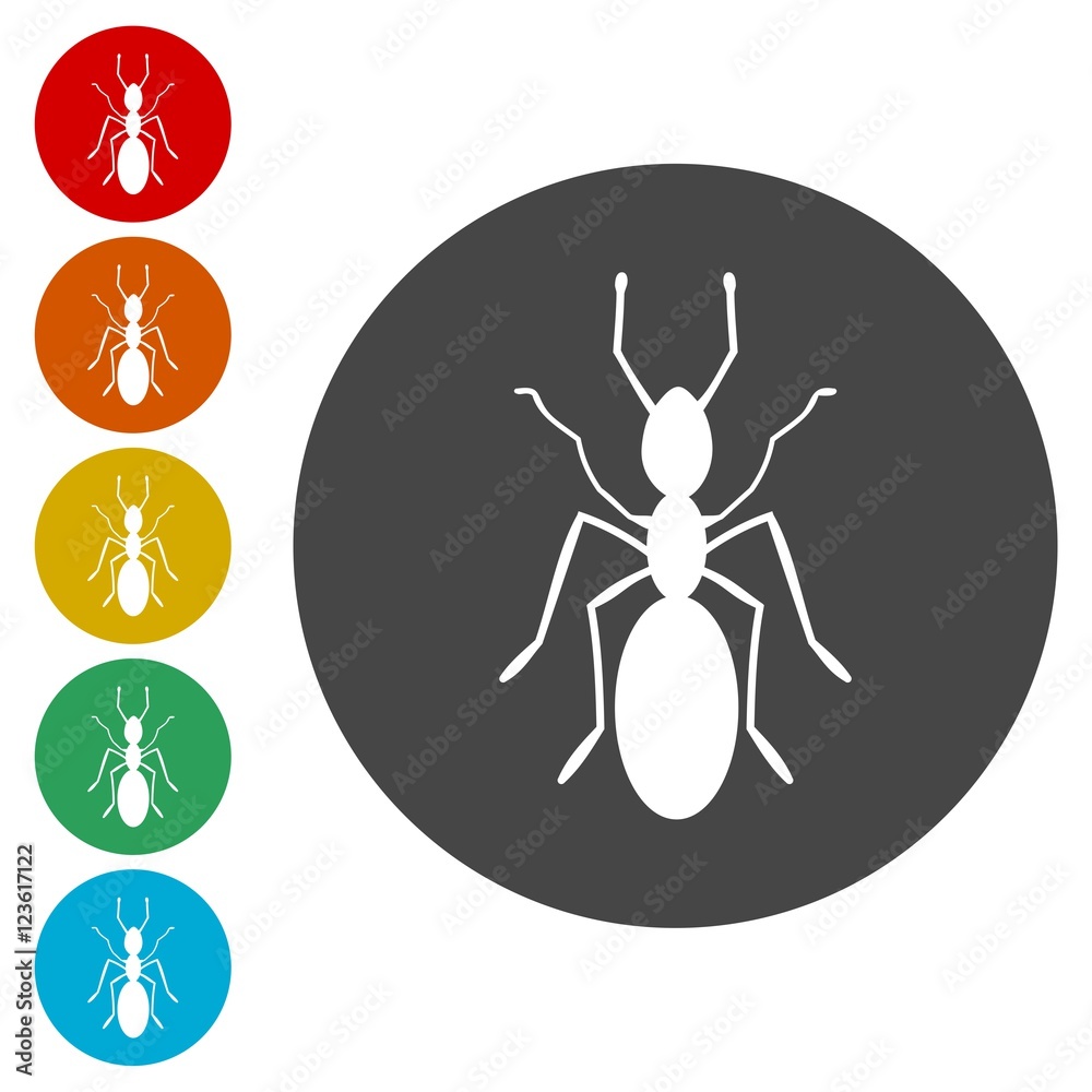 Vector set of icons ants Stock Vector | Adobe Stock