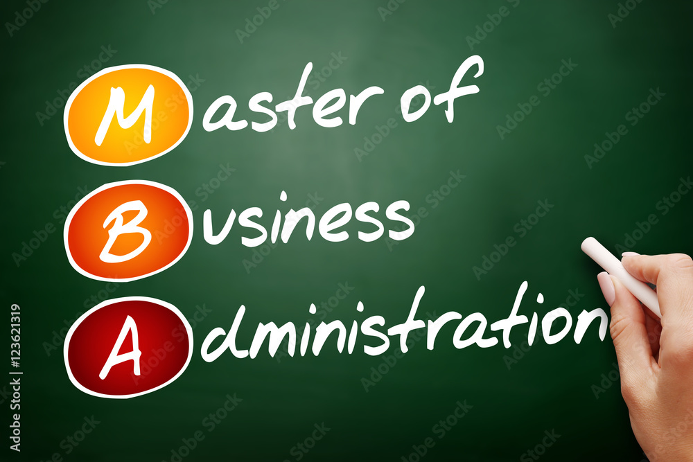 Hand drawn MBA - Master of Business Administration, acronym business ...