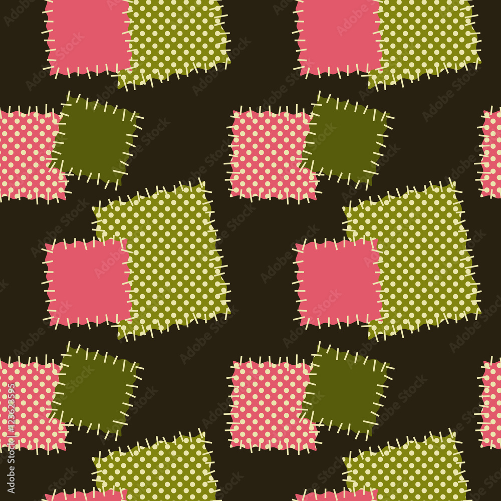 Seamless background with patches. Vector illustration. Stock Vector ...