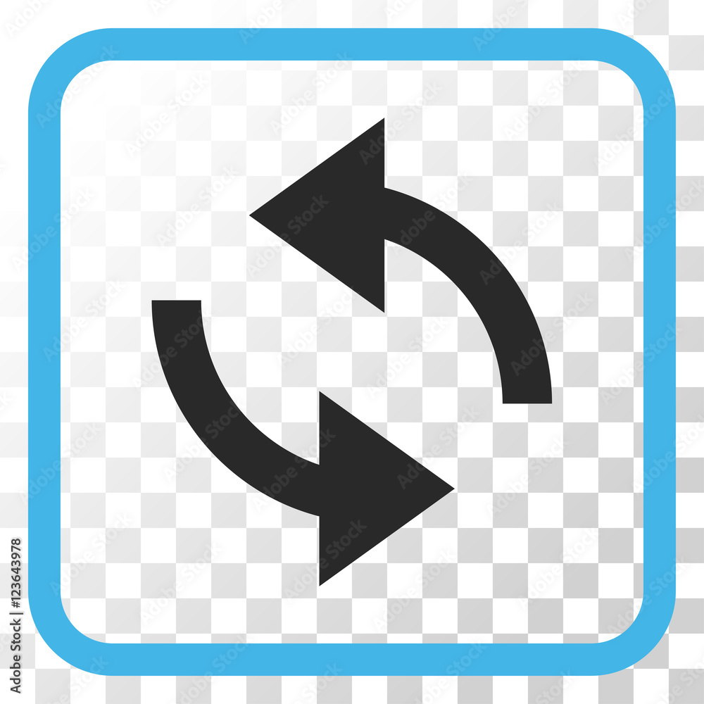 Exchange Arrows blue and gray vector icon. Image style is a flat iconic ...
