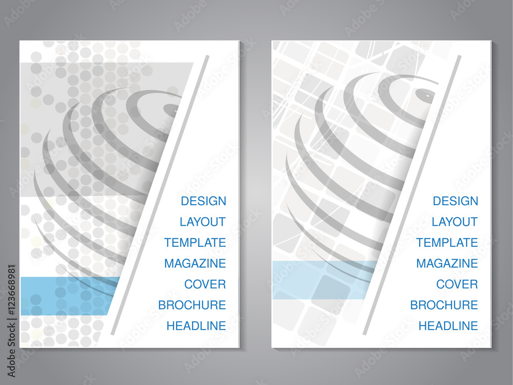 Vecteur Stock Vector modern brochure with design of globe, flyer with ...