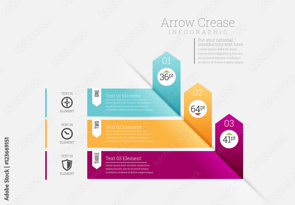 Up Arrow Bar Chart Infographic 1 Stock Template | Adobe Stock