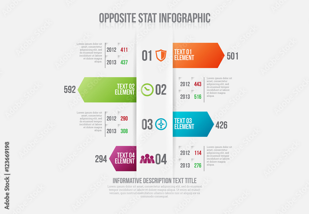 Right and Left Tab Menu Bar Infographic Stock Template | Adobe Stock