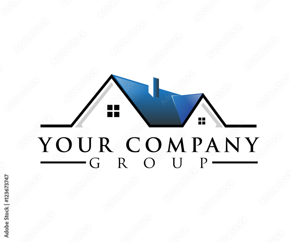 ROOFTOP REAL ESTATE LOGO Stock Vector | Adobe Stock