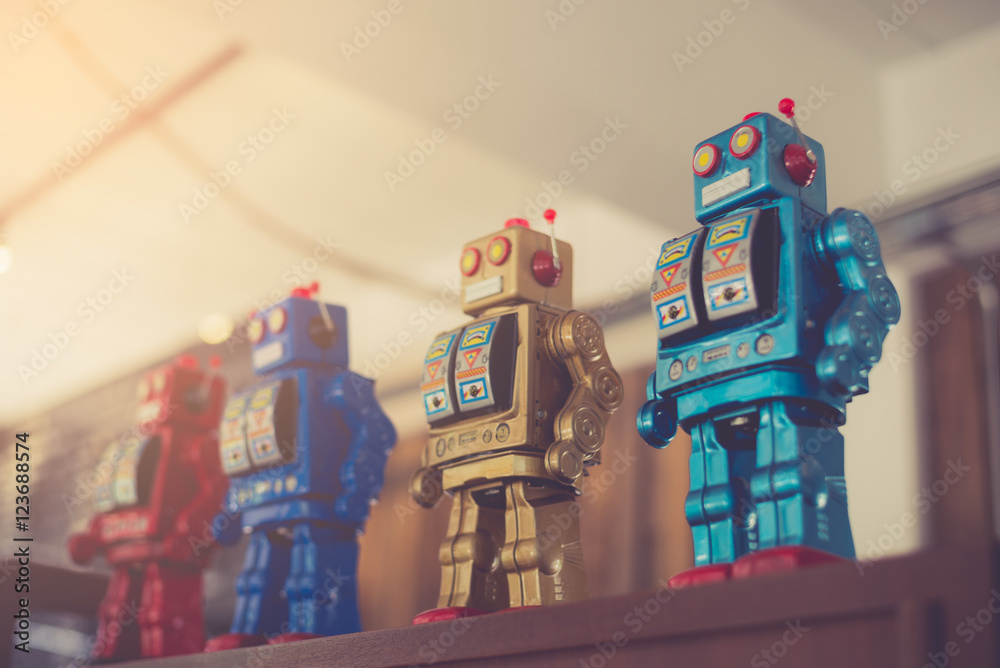 retro robot Stock Photo | Adobe Stock