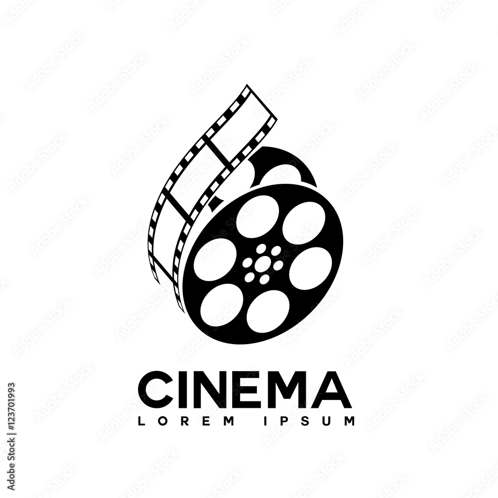 film strip cinema abstract logo design template Stock Vector | Adobe Stock