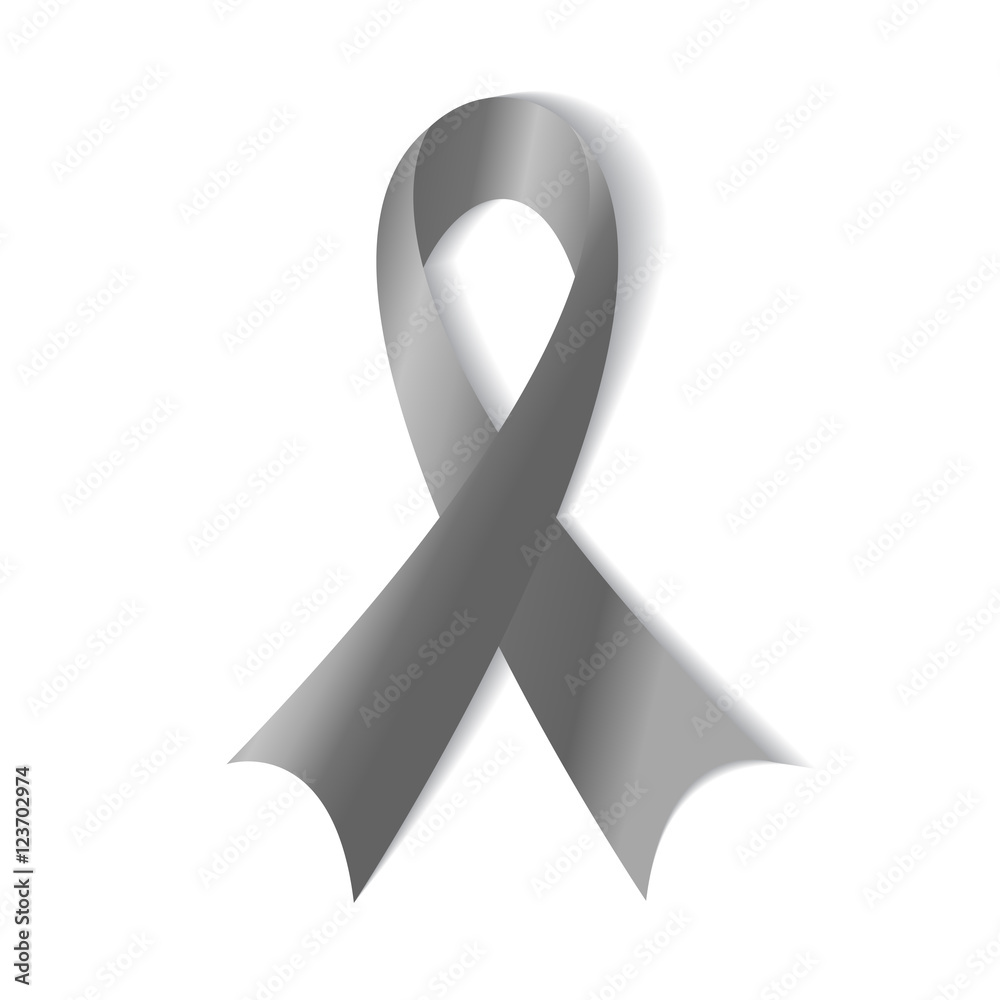 Grey ribbon , symbol of borderline personality disorder, diabete Stock ...