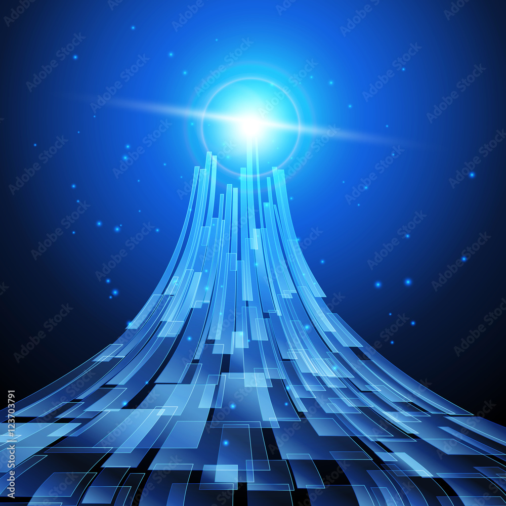 Vector Abstract Technology Background Digital Global Network