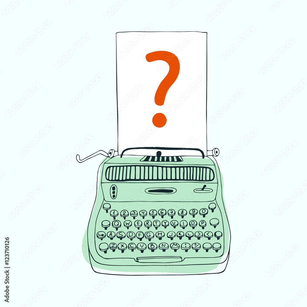 Question mark / cartoon vector and illustration, hand drawn, sketch ...