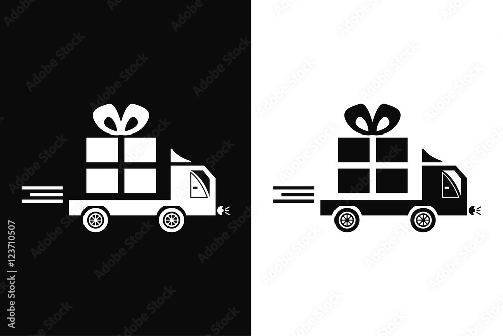 car with gifts vector icon Stock Illustration | Adobe Stock