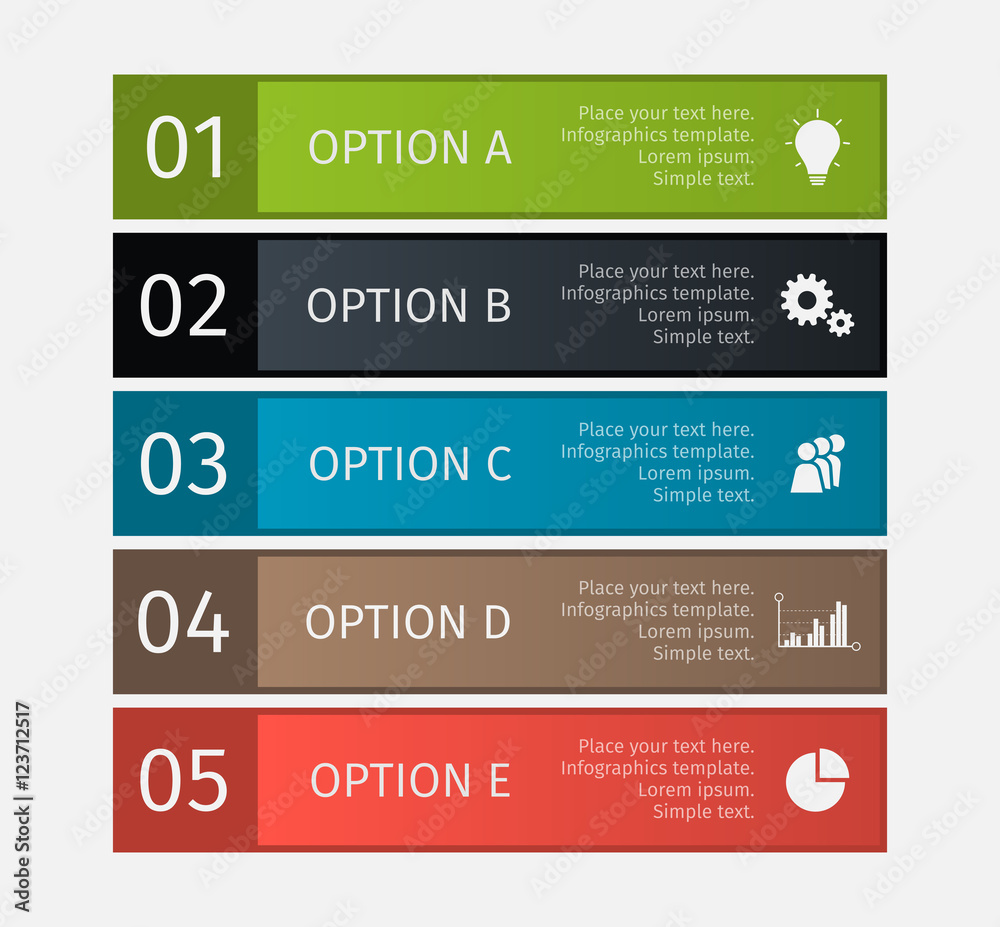 Modern infographic lines set. Template for presentation, chart, graph ...